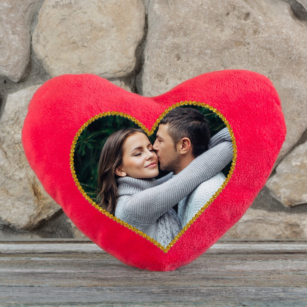 Pernă inimioară personalizată cu o poză – Atelier Magic